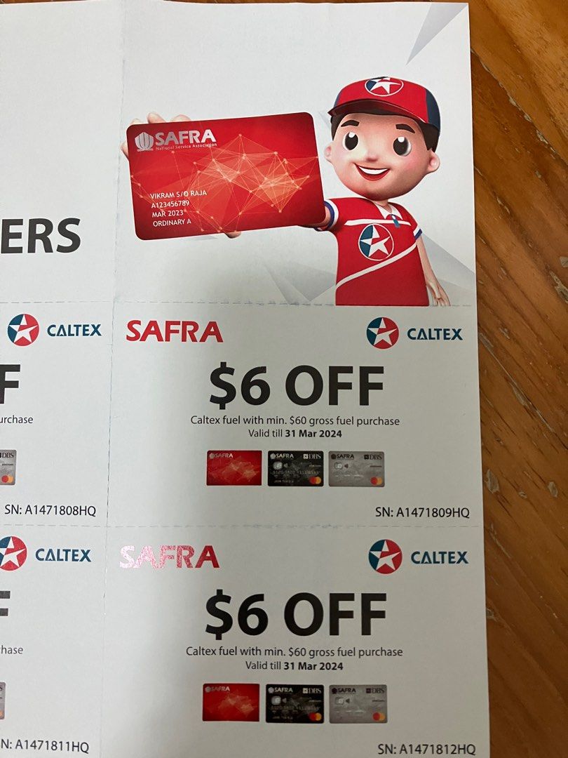 Caltex fuel vouchers, Tickets & Vouchers, Vouchers on Carousell