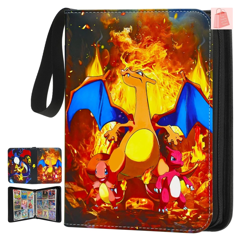 Card Binder for Pokemon Cards Holder 9-Pocket, Trading Binders for Card ...