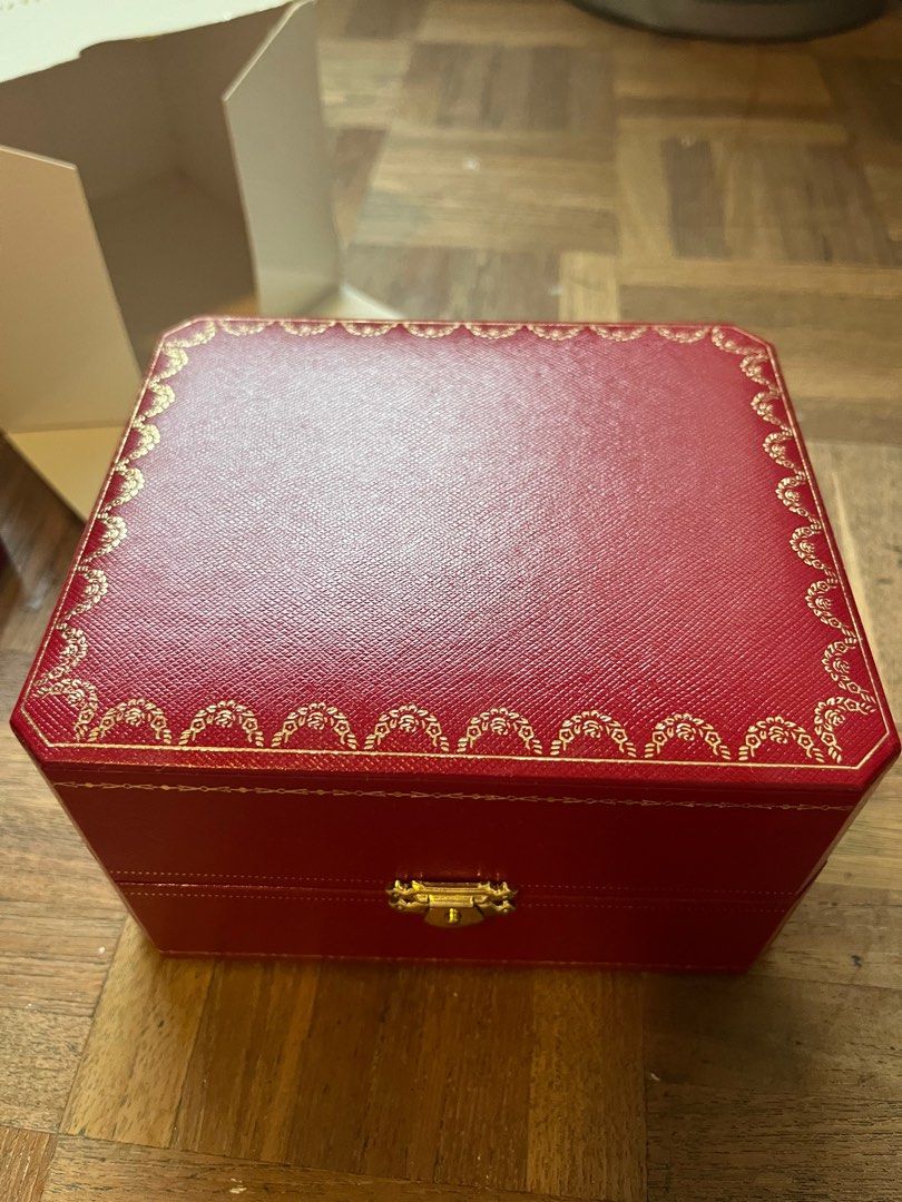 Cartier Tank Watch Box Original with CD, Luxury, Watches on Carousell