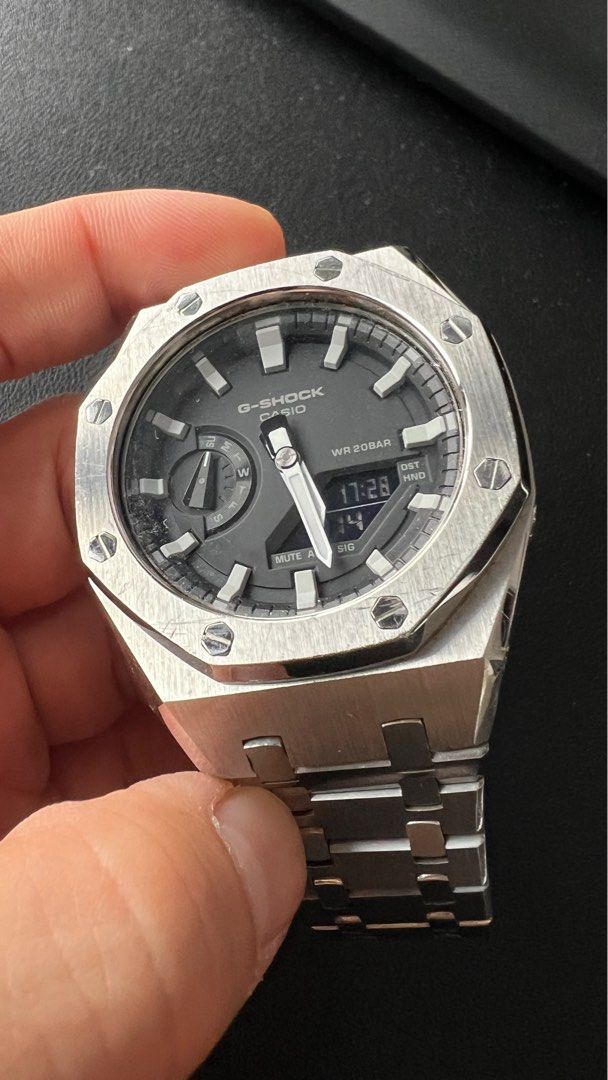 Casioak Stainless Steel Mod - GA-2100, Luxury, Watches on Carousell