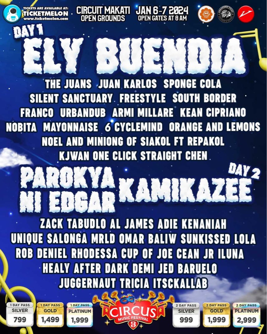 Circuit Music Festival Tickets (Gold), Tickets & Vouchers, Event ...