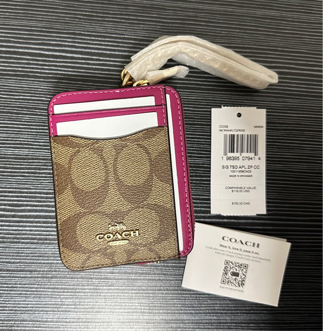 Coach Zip Card Wallet, Women's Fashion, Bags & Wallets, Wallets & Card ...
