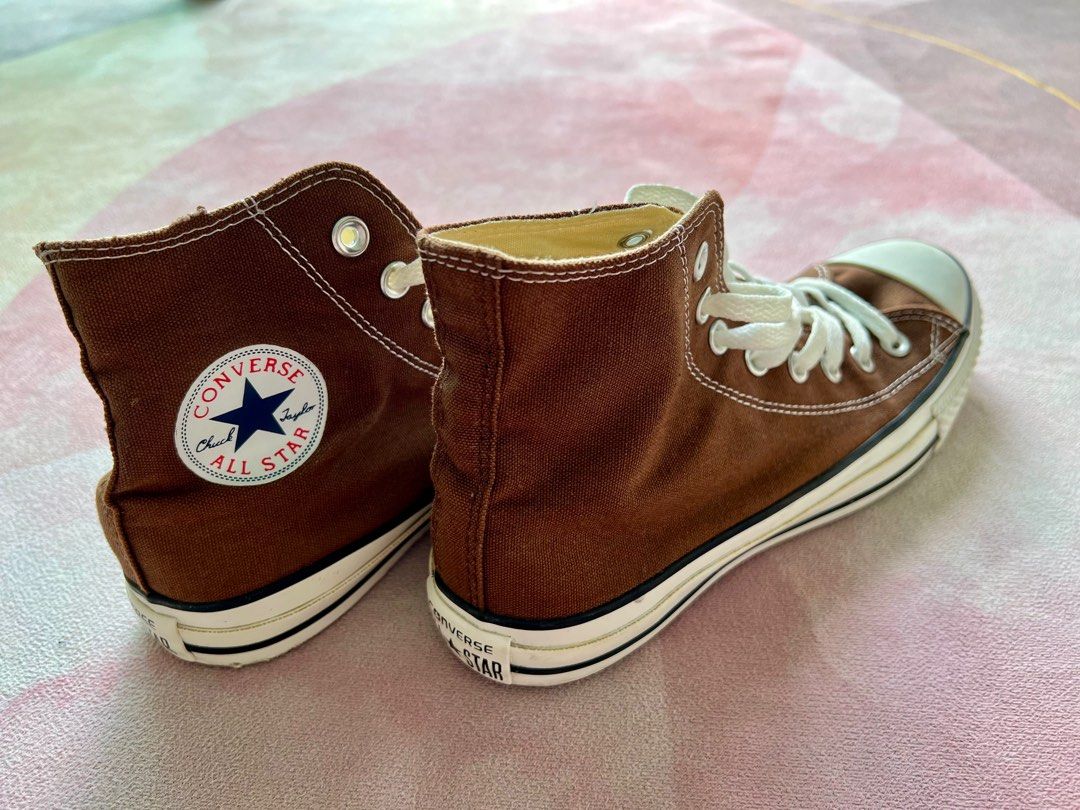 Converse All Stars High Cut Brown, Luxury, Sneakers & Footwear on Carousell
