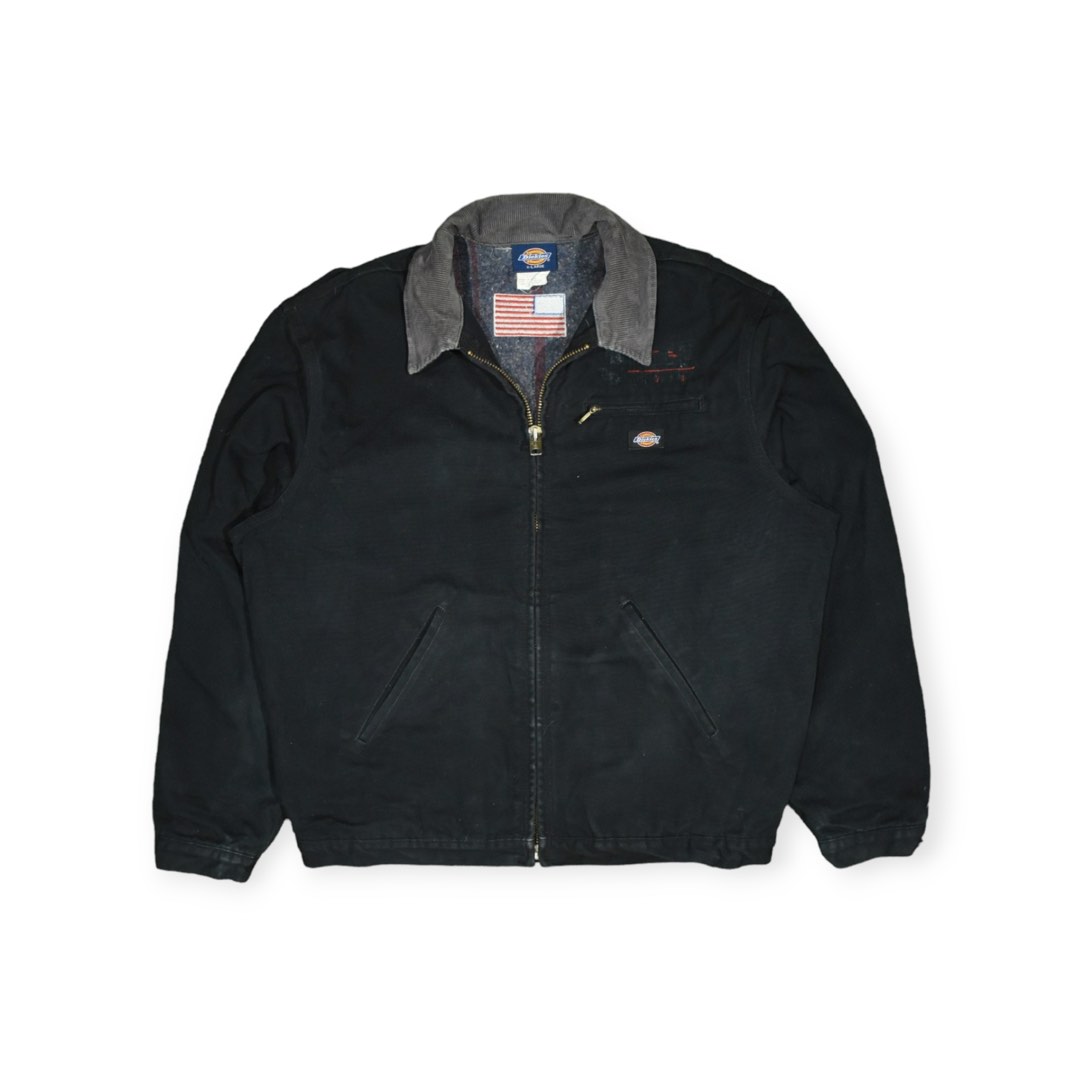 DICKIES BLACK BLANKET LINED CORDUROY COLLARED DETROIT JACKET, Men's ...