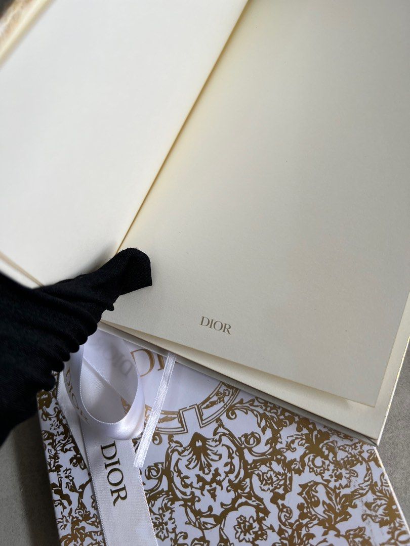 Dior notebook with ribbon and box as shown, Hobbies & Toys, Stationary ...