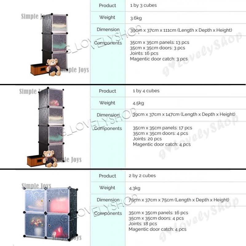 DIY Modular Cube Storage Cabinet System, Furniture & Home Living, Home ...