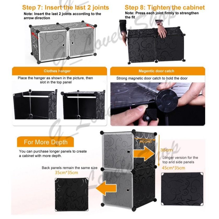 DIY Modular Cube Storage Cabinet System, Furniture & Home Living, Home ...