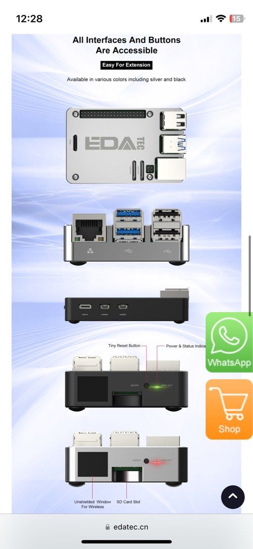 Edatec Raspberry Pi 5 Fanless Case Computers And Tech Parts