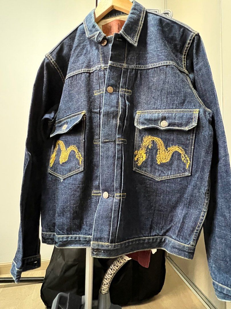 EVISU DRAGON DENIM JACKET, Men's Fashion, Coats, Jackets and Outerwear ...