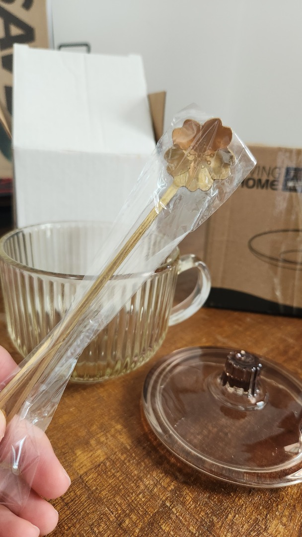 Fluted Glass Tea Cup, Furniture & Home Living, Kitchenware & Tableware ...