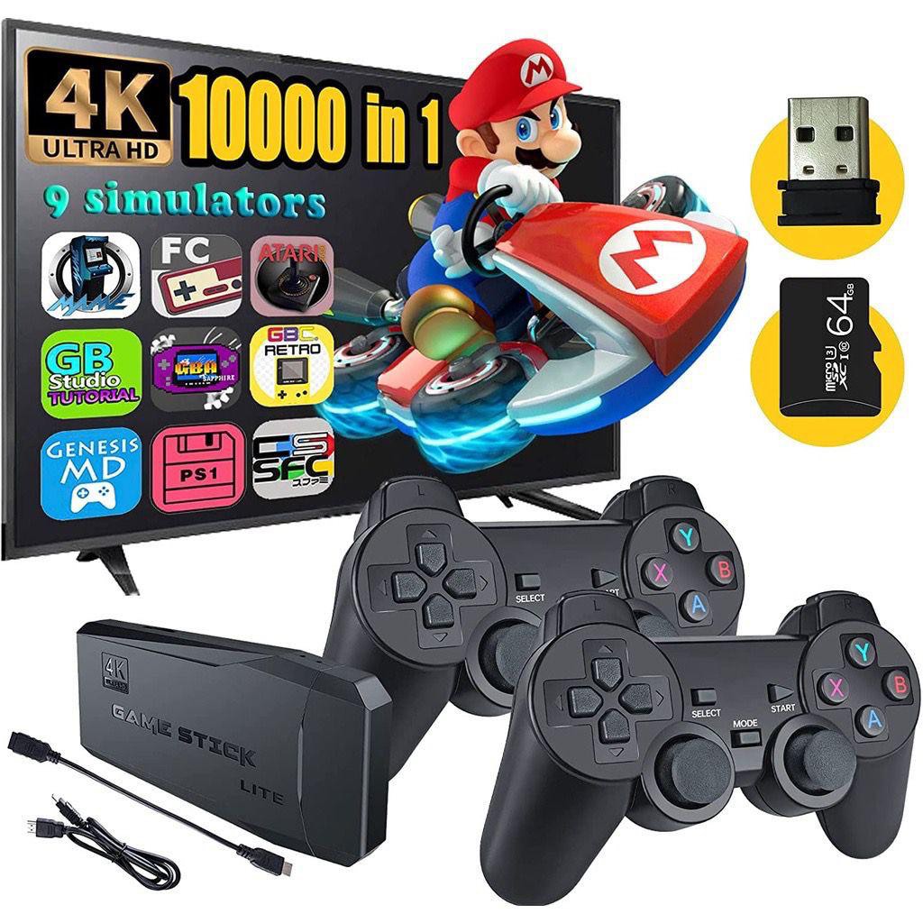 Game stick console 4K TV Video Game stick 64gb With 2.4G 2xWireless ...