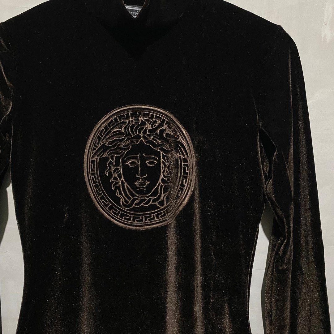 Gianni Versace Velvet Turtle Neck, Women's Fashion, Tops, Blouses on ...
