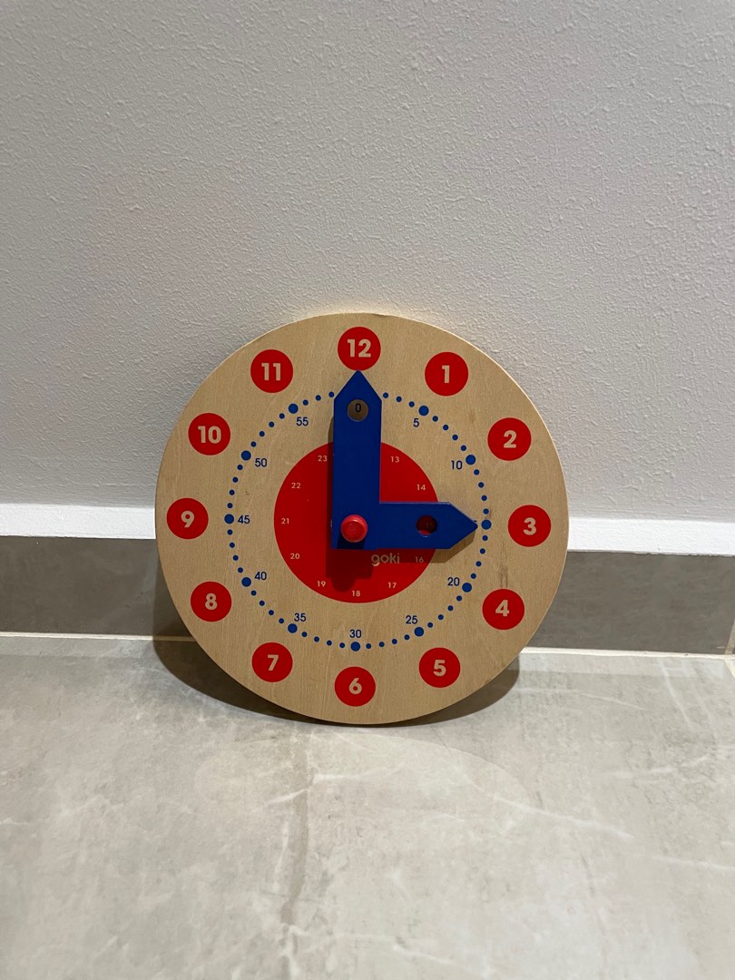 Goki Wooden Clock (Learn to tell the time), Hobbies & Toys, Toys ...