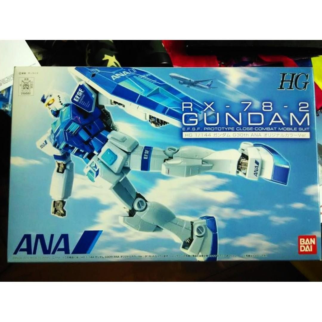 全新未砌 ANA 日本限定 電鍍特別版 (好似超合金咁靚) BANDAI HG 1比144 RX-78-2 RX78 HGUC High ...