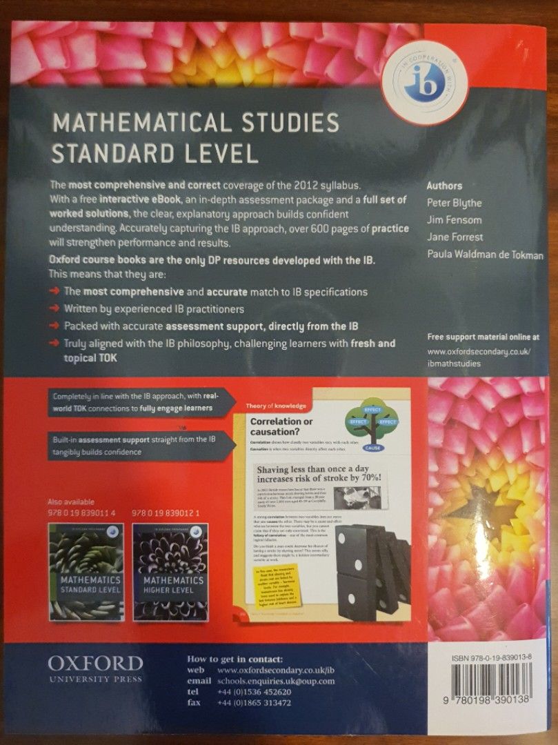 IB Diploma Mathematics (Standard Level) Oxford Textbook, Hobbies & Toys ...