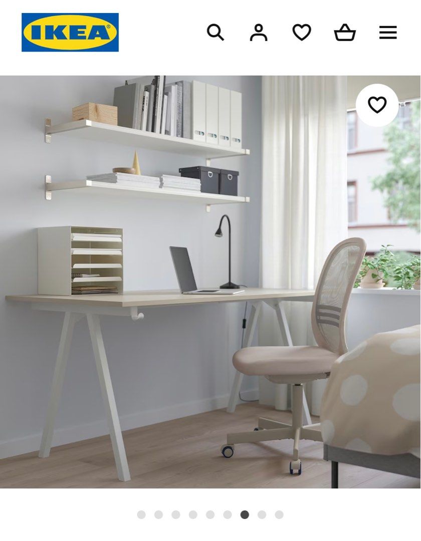 Ikea Trotten Desk Biege, 160cm x 80cm, Furniture & Home Living ...