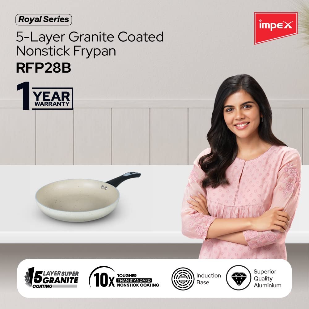 IMPEX Nonstick Granite Frypan 28Cm ( Royal Series with 5 Layers ...
