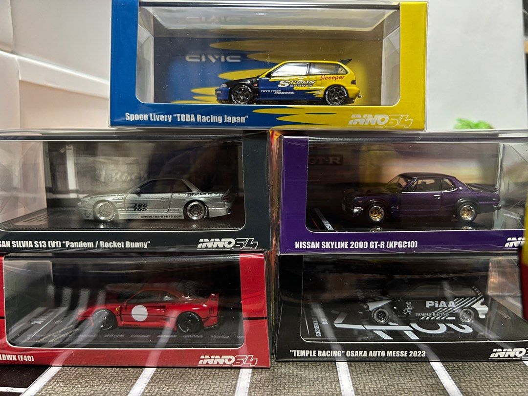 INNO64 Honda Civic EF9 Spoon & Temple Racing x Nissan Skyline 2000 GT-R ...