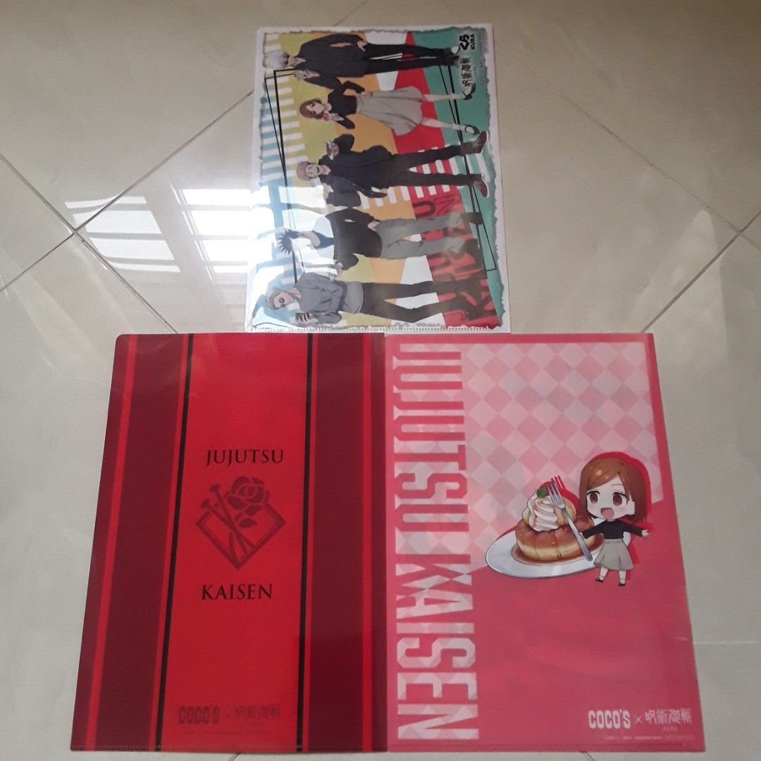 JJK Jujutsu Kaisen Kugisaki Nobara Kura Sushi and Coco's A4 clear file ...