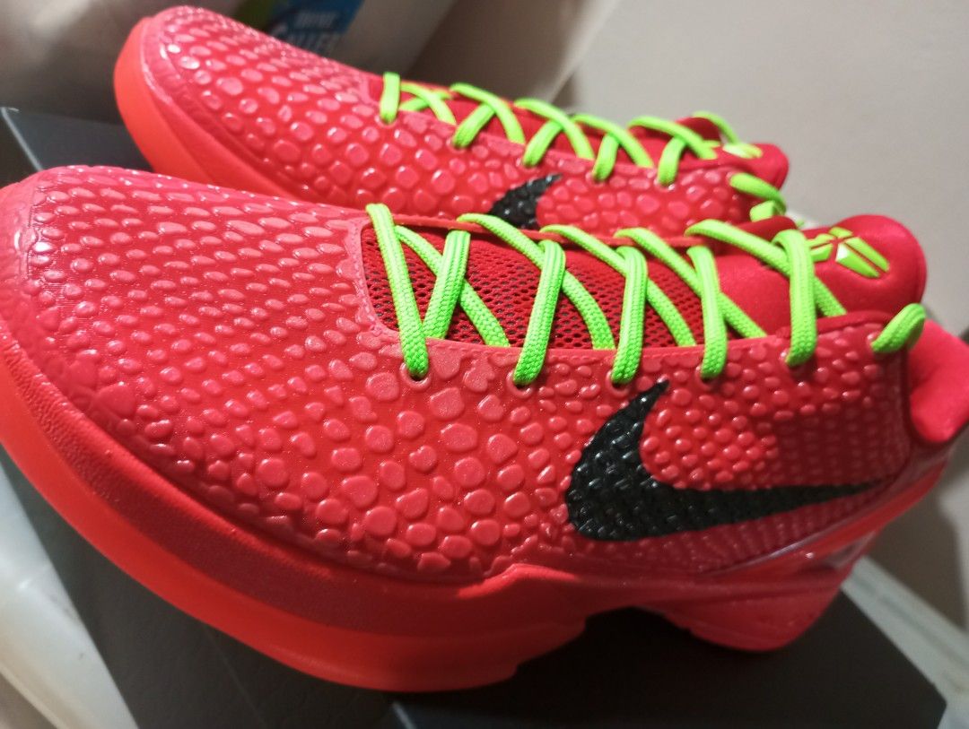 KOBE VI PROTRO REVERSE GRINCH BNDS SIZE 11 with SNKRS E-RECEIPT (NEGO ...