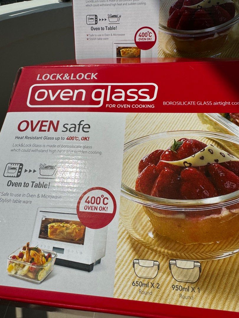 Lock & Lock Oven Glass Storage Ware, Furniture & Home Living ...