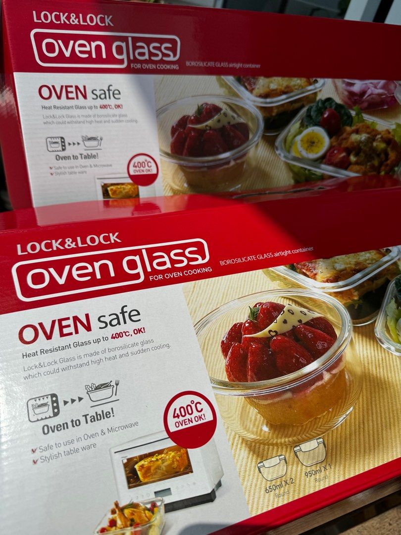 Lock & Lock Oven Glass Storage Ware, Furniture & Home Living ...