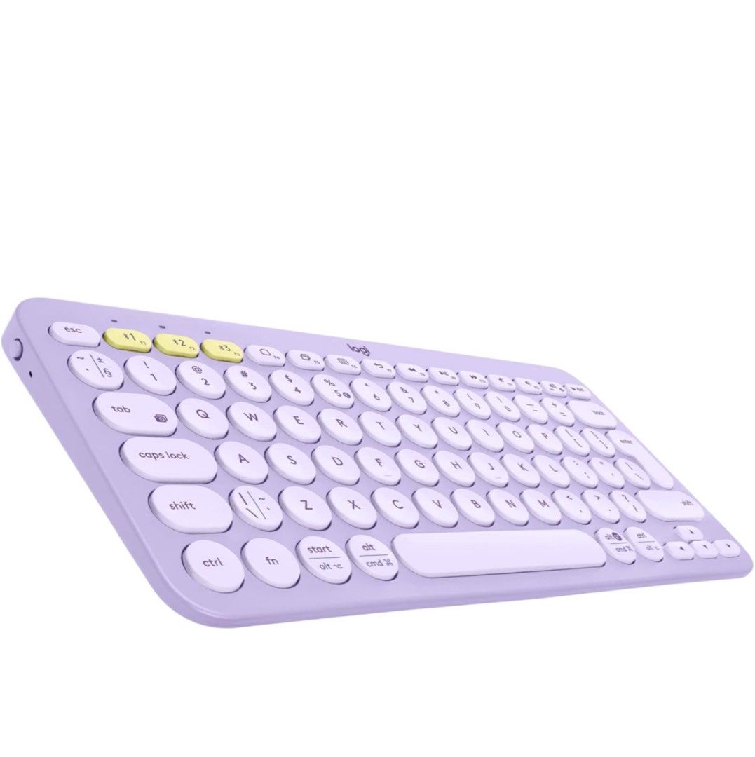 Logitech K380 Multi-Device Bluetooth Keyboard (Lavender), Computers ...