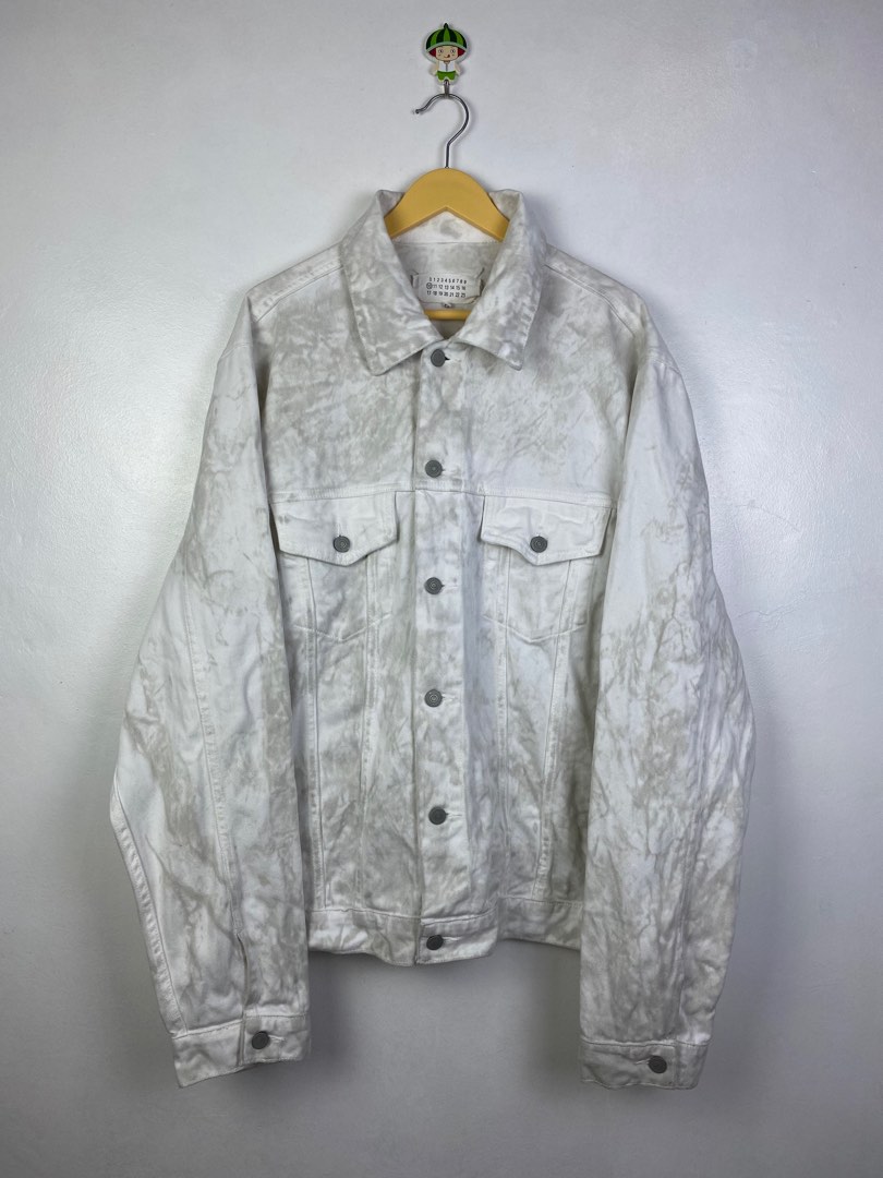 Maison Margiela - Line 10 Marble white denim jacket, Luxury, Apparel on ...
