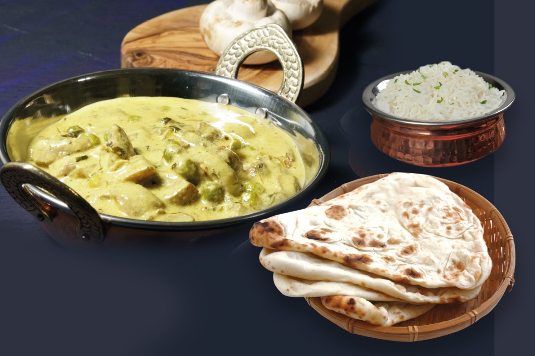 Mattar Mushroom Naan Set (Vegetarian), Food & Drinks, Local Eats on ...