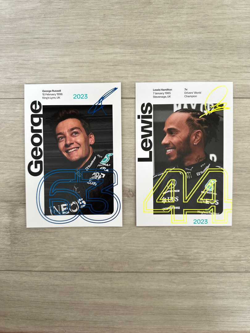 Mercedes F1 Driver Cards 2023, Hobbies & Toys, Memorabilia ...