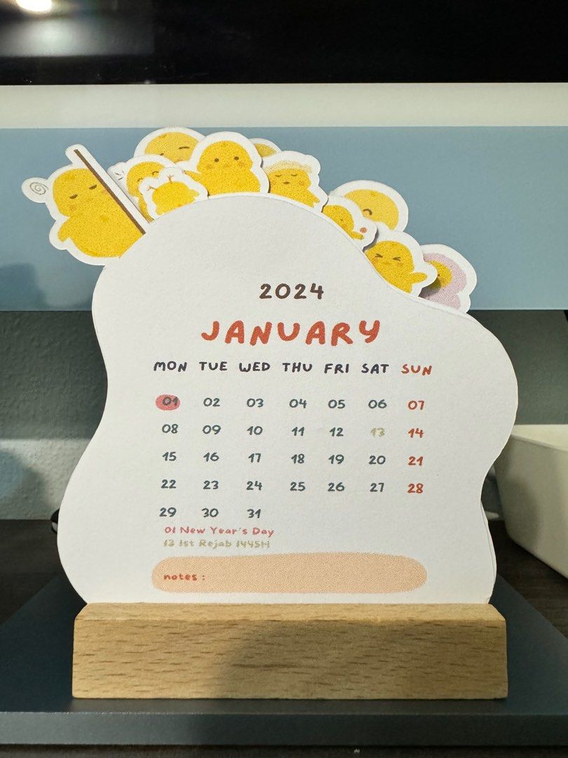 Customised Unique Mini Desk Calendars - with Islamic Events | Special ...