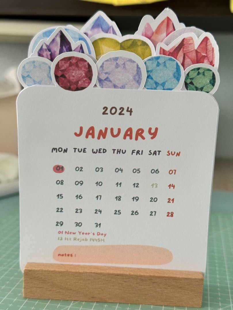 Customised Unique Mini Desk Calendars - with Islamic Events | Special ...