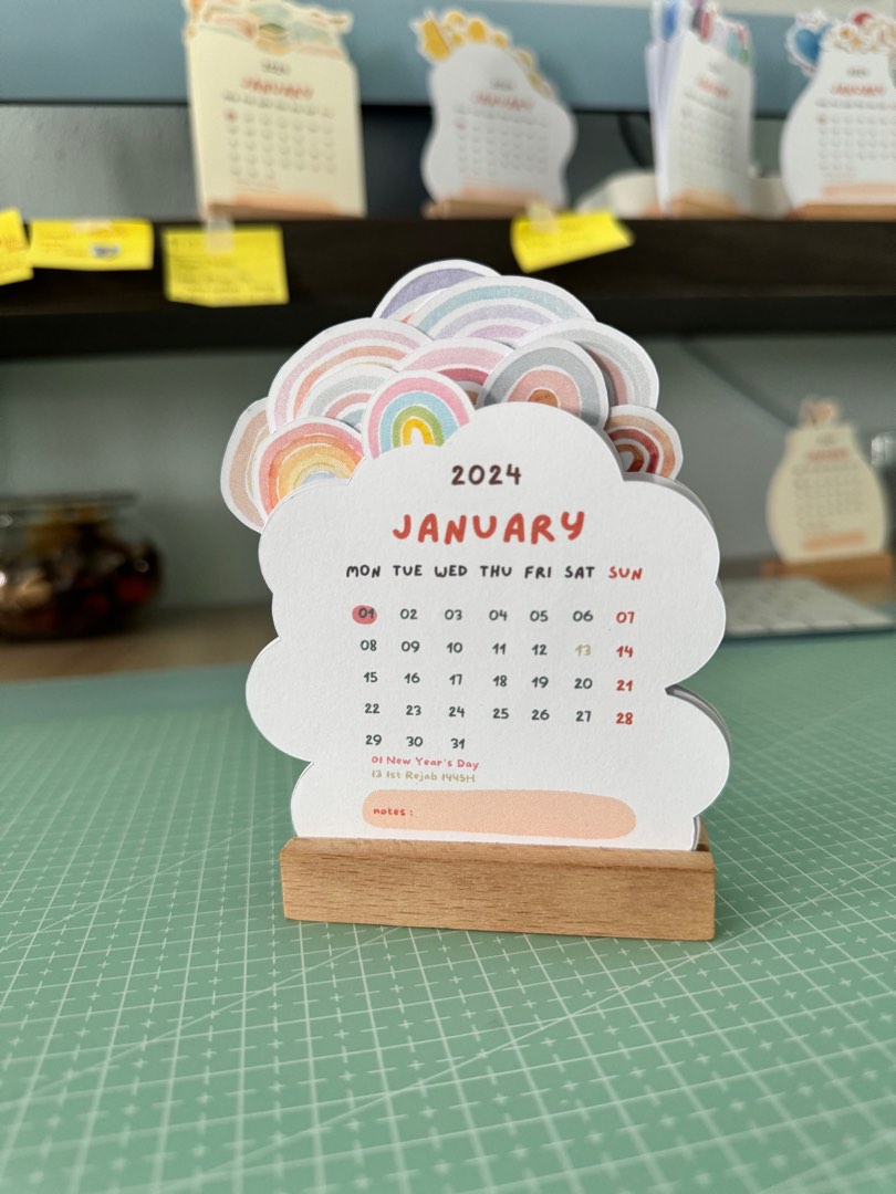 Customised Unique Mini Desk Calendars - with Islamic Events | Special ...