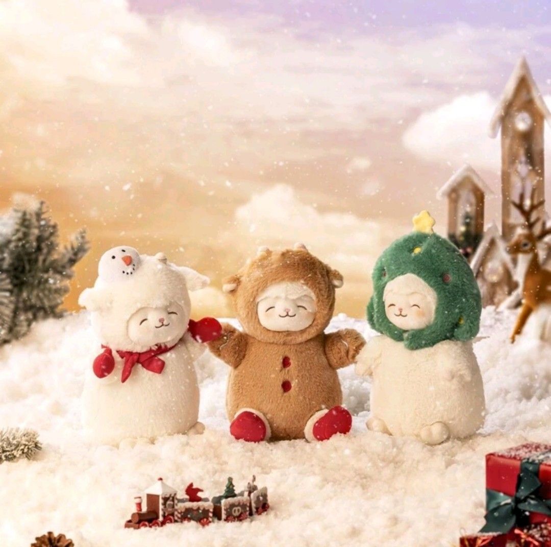 MINISO lamb plushie Christmas edition ( FREE SF ), Hobbies & Toys, Toys ...
