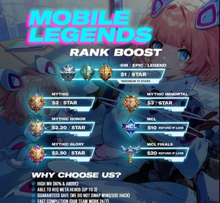 (MLBB) MOBILE LEGENDS BOOSTING , Video Gaming, Video Games, Others on ...