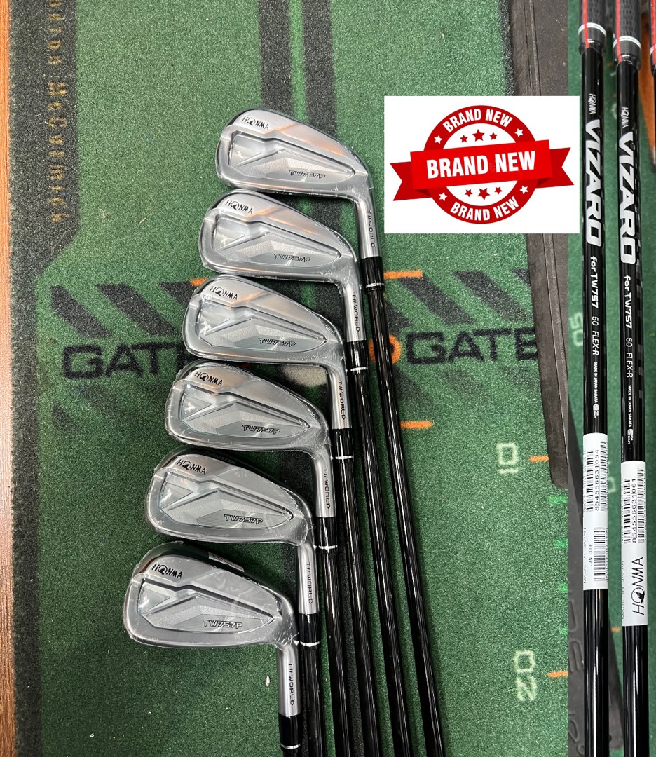 NEW Honma TW757P Forged Irons (5-P) (7 Pieces) [With Lightweight Vizard ...