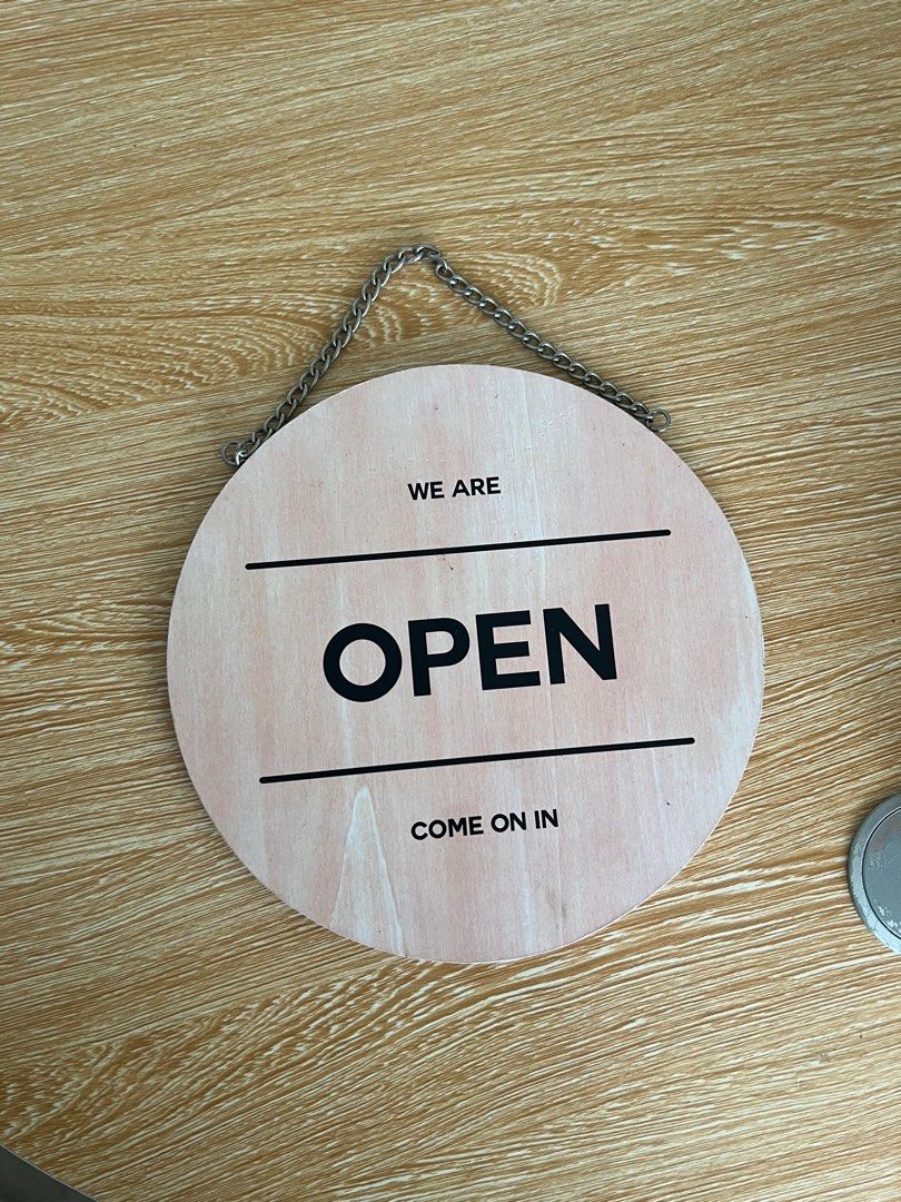 Open & close sign board, Furniture & Home Living, Home Improvement ...
