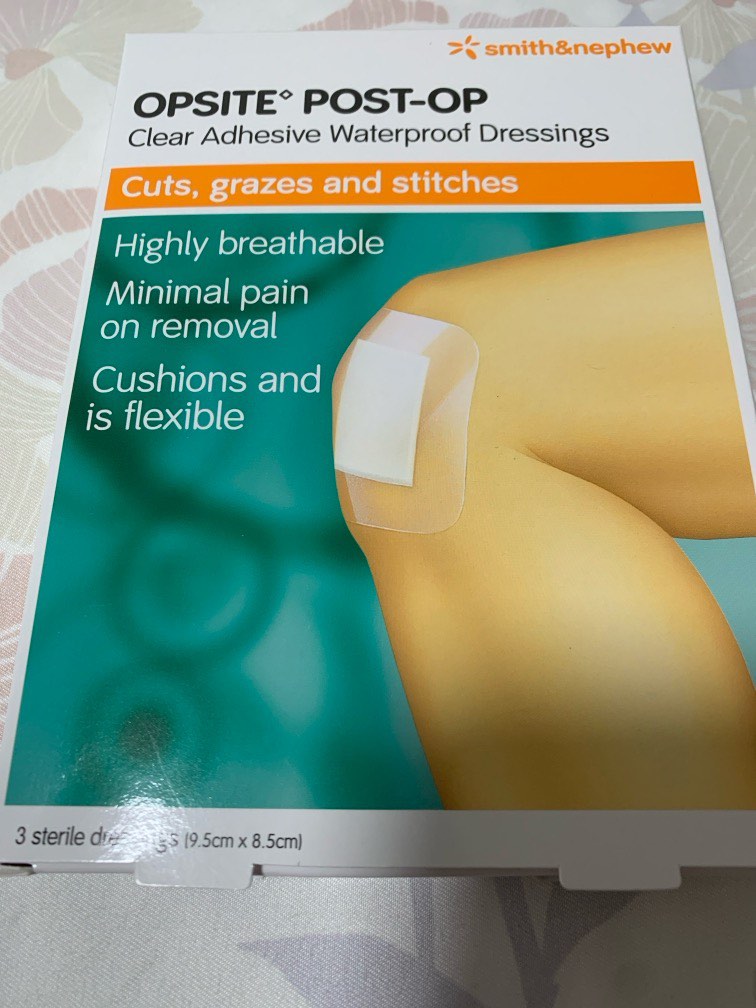 OPSITE POST-OP Clear Adhesive Waterproof Dressings, Health & Nutrition ...