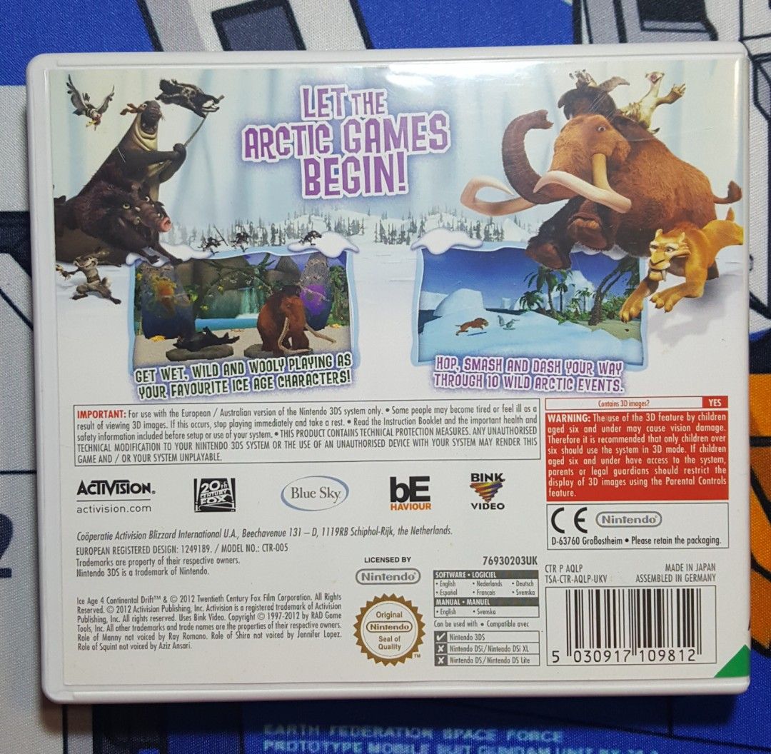 PAL/EU Ice Age 4 continental drift artic games 3DS., Video Gaming ...