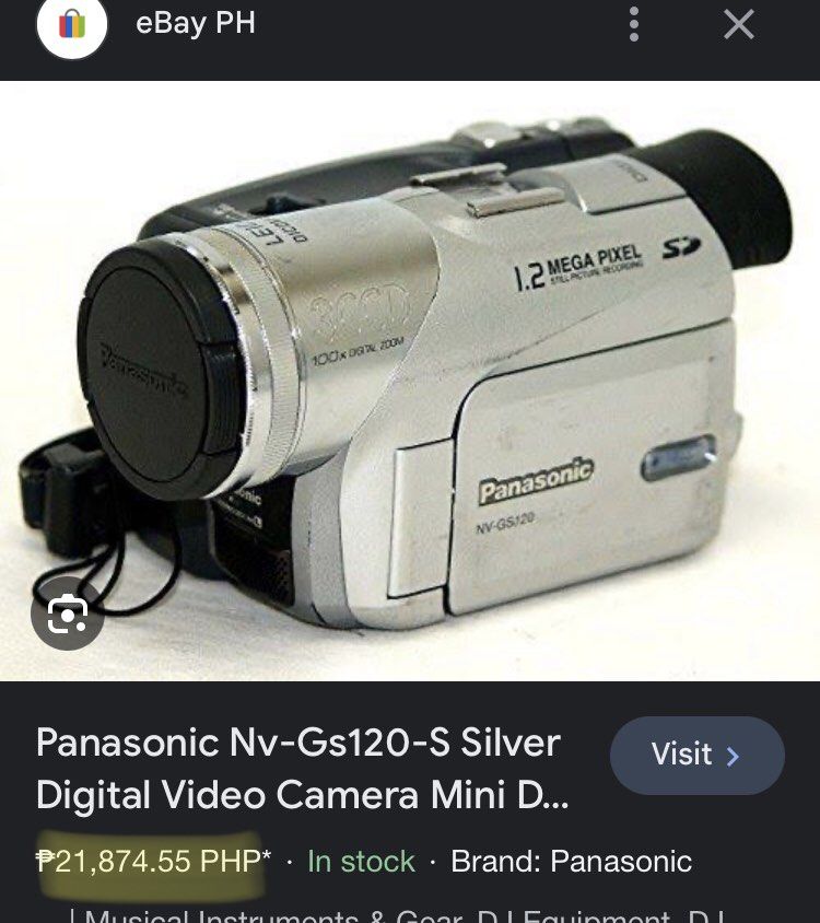 PANASONIC NV-GS120 Mini DV Digicam-Camcorder Combo, Photography, Video ...