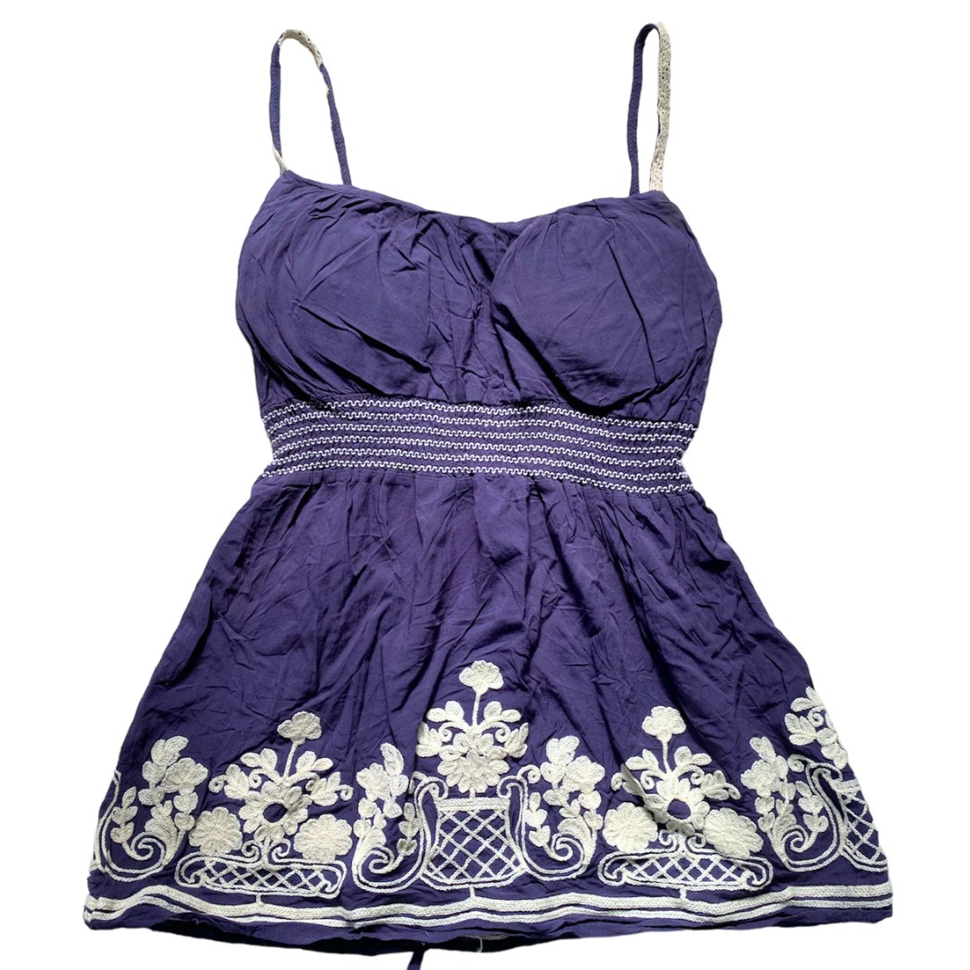 'Perfect' Indigo Summer Top, Women's Fashion, Tops, Sleeveless on Carousell