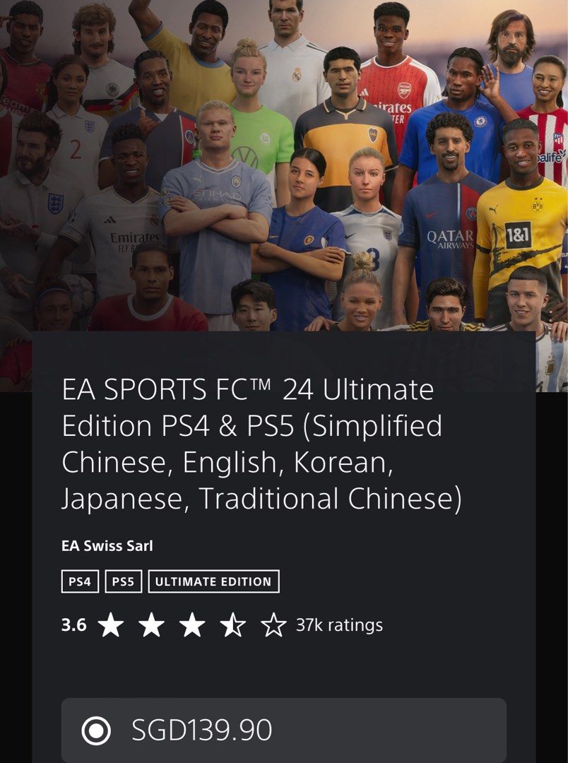 Playstation FC24 Ultimate Edition, Video Gaming, Video Games ...