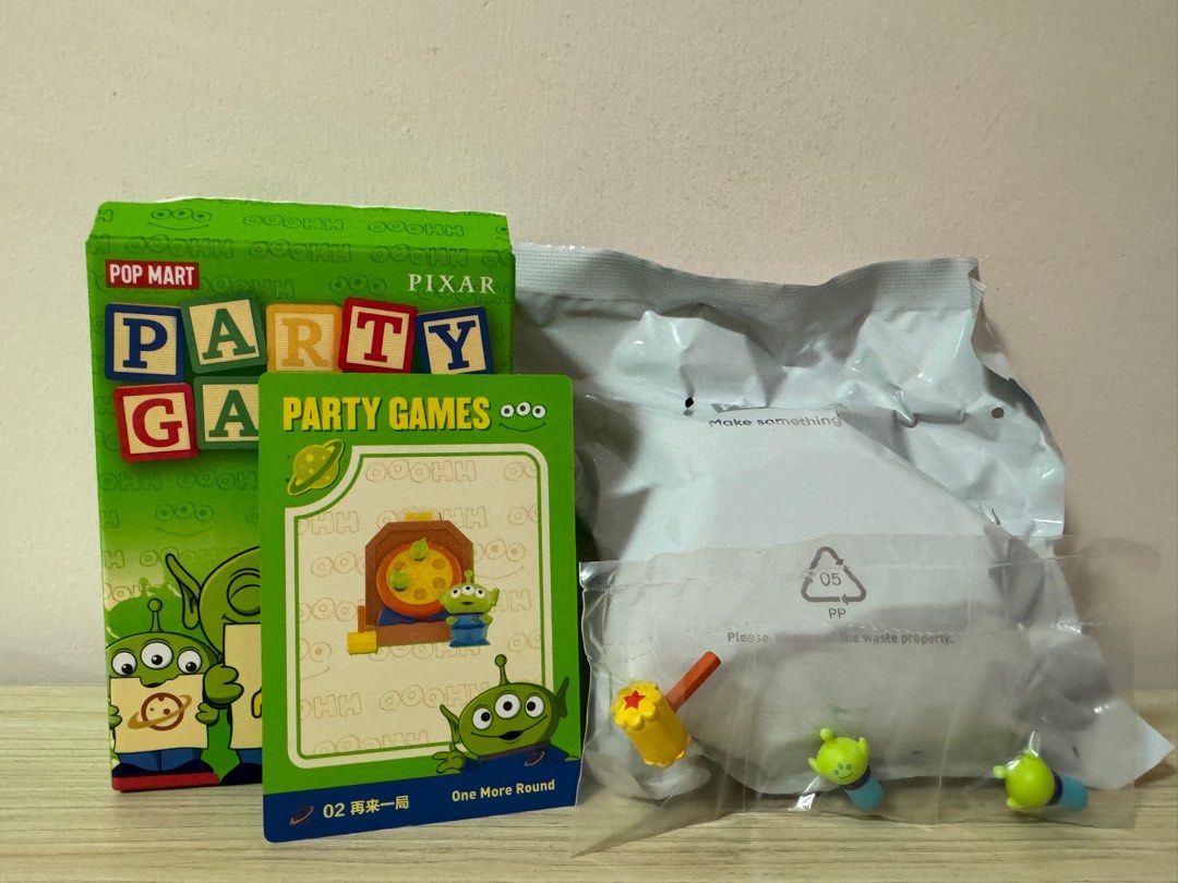 POPMART PIXAR ALIEN PARTY GAMES SERIES - One More Round, Hobbies & Toys ...