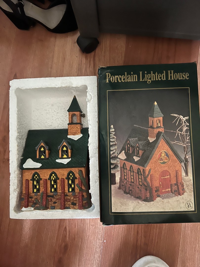 Porcelain Lighted house Decor, Furniture & Home Living, Home Decor ...