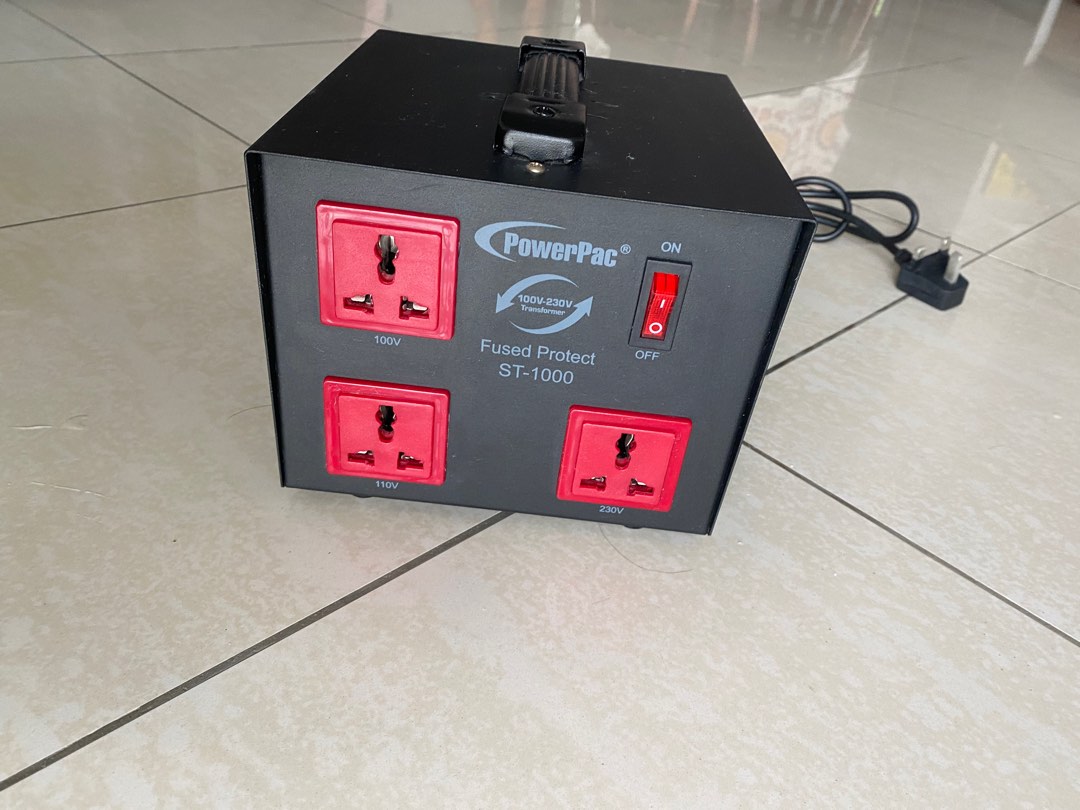 Powerpac ST-1000 transformer voltage converter, TV & Home Appliances ...