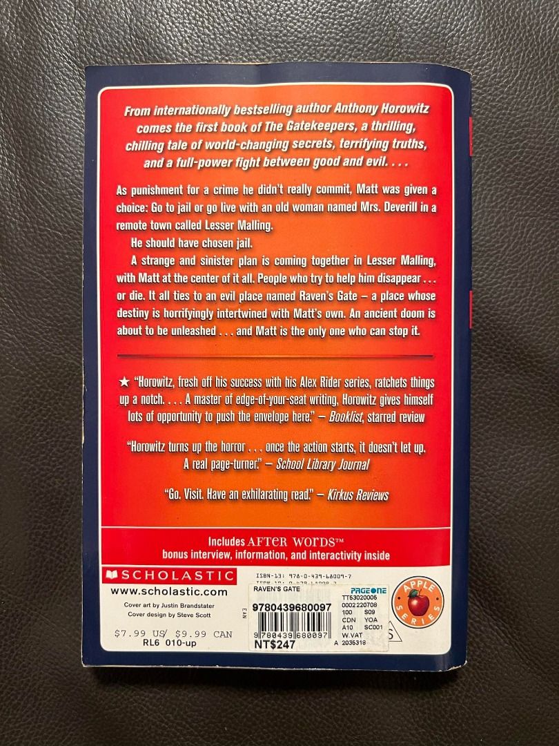 【原文書】Raven's Gate (Gatekeepers)（烏鴉之門）二手書, 書籍、休閒與玩具, 書本及雜誌, 小說與非小說主題在旋轉拍賣