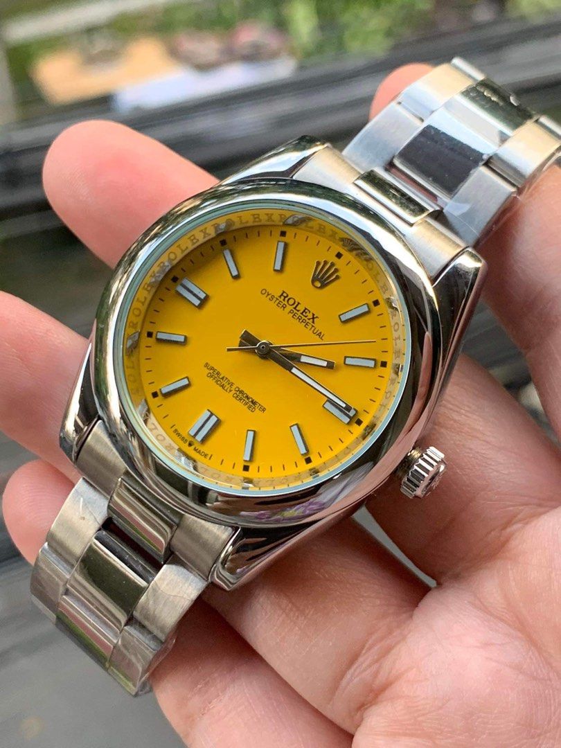 Rolex in yellow face, Women's Fashion, Watches & Accessories, Watches ...