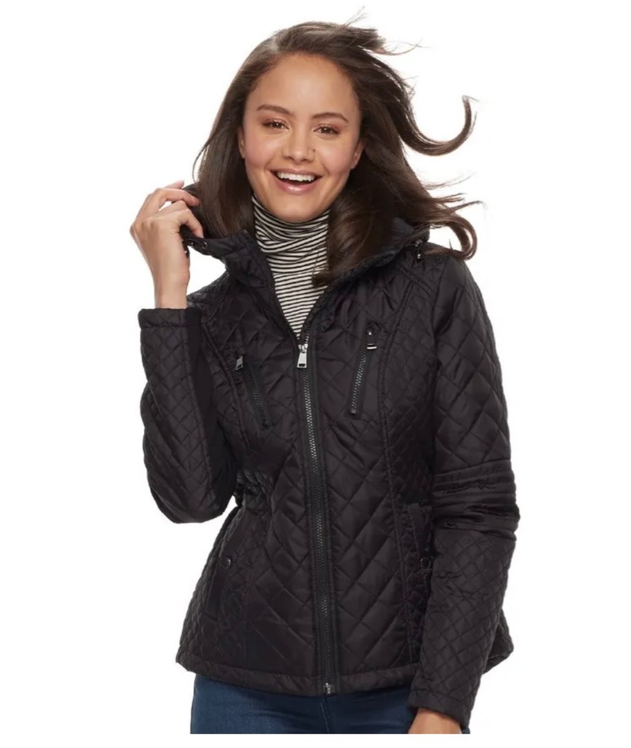 Sebby quilted hooded puffer jacket, Women's Fashion, Coats, Jackets and ...