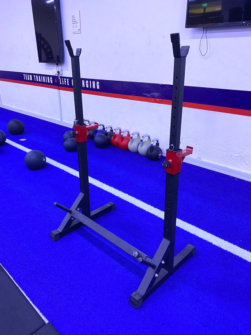 Adjustable Mobile Squat Rack, Sports Equipment, Exercise & Fitness ...