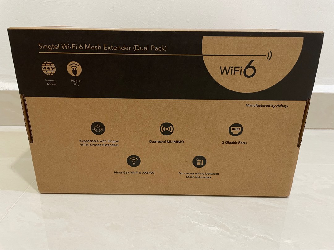 Singtel Wifi 6 Mesh Extender (Dual), Computers & Tech, Parts ...